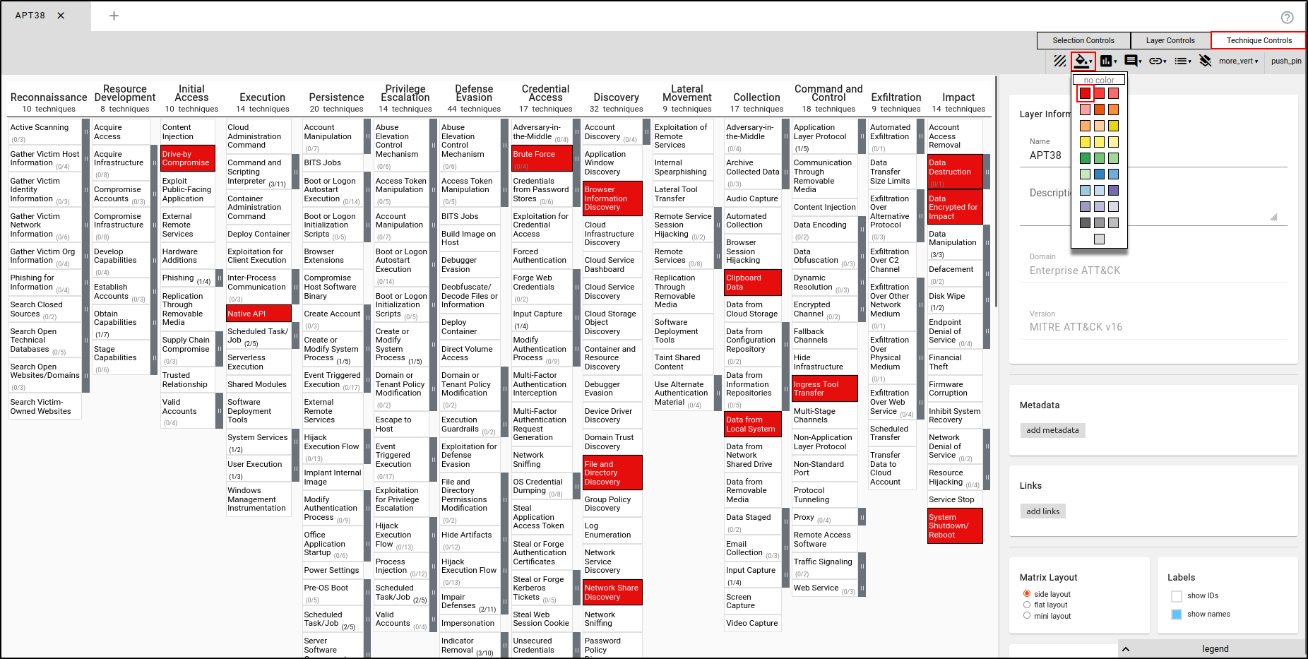 MITRE ATT&CK Navigator - Cyber Defence Kit